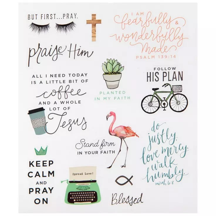 Faith Pray Stickers - 2 Sheets – Country Croppers