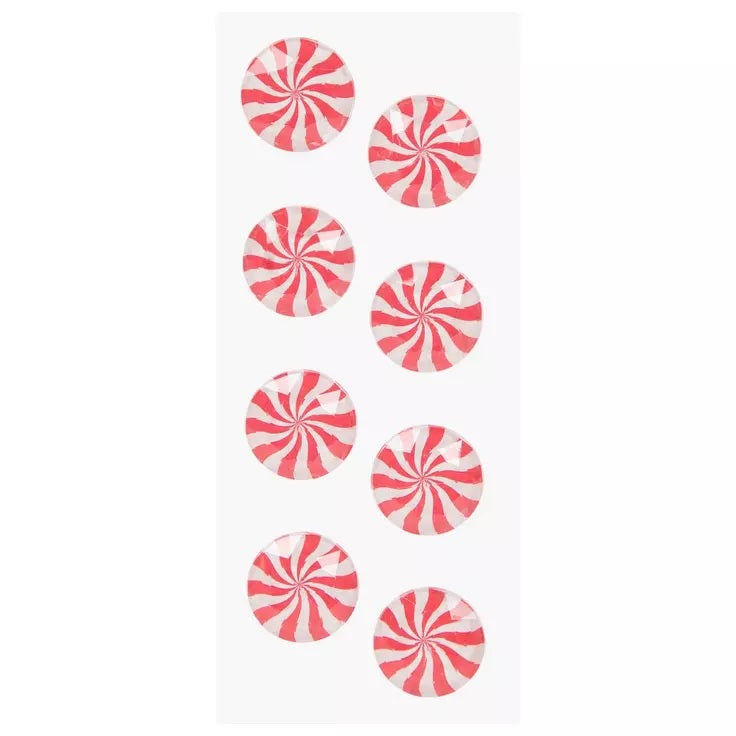 Christmas Peppermint Candy Rhinestone Stickers - 8 Pieces – Country ...