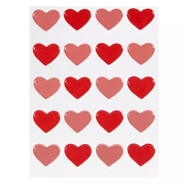 Pink and Red Heart 3D Stickers - 20 pieces – Country Croppers