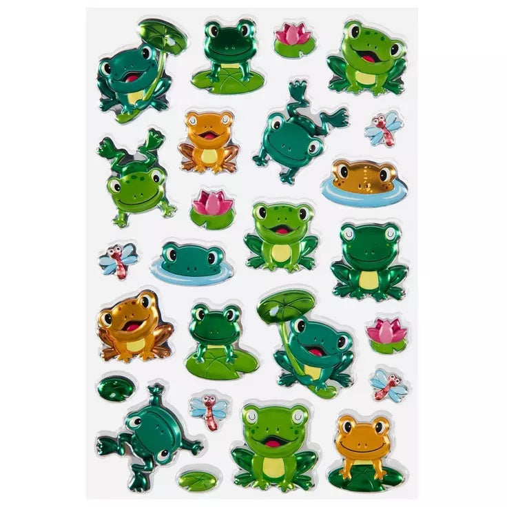 Frogs Puffy Foil Stickers - 25 Pieces – Country Croppers