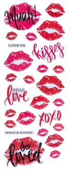Lips and Words Puffy Stickers Set – Country Croppers