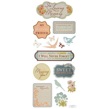 In Loving Memory Scrapbook Stickers Set - 15 Pieces – Country Croppers