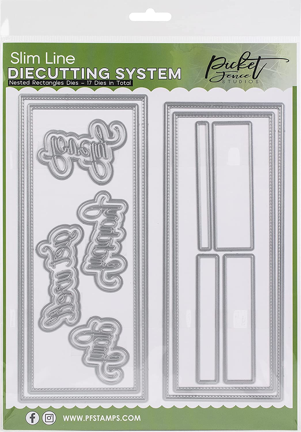 Slim Line Nested Rectangles Steel Die Set – Country Croppers