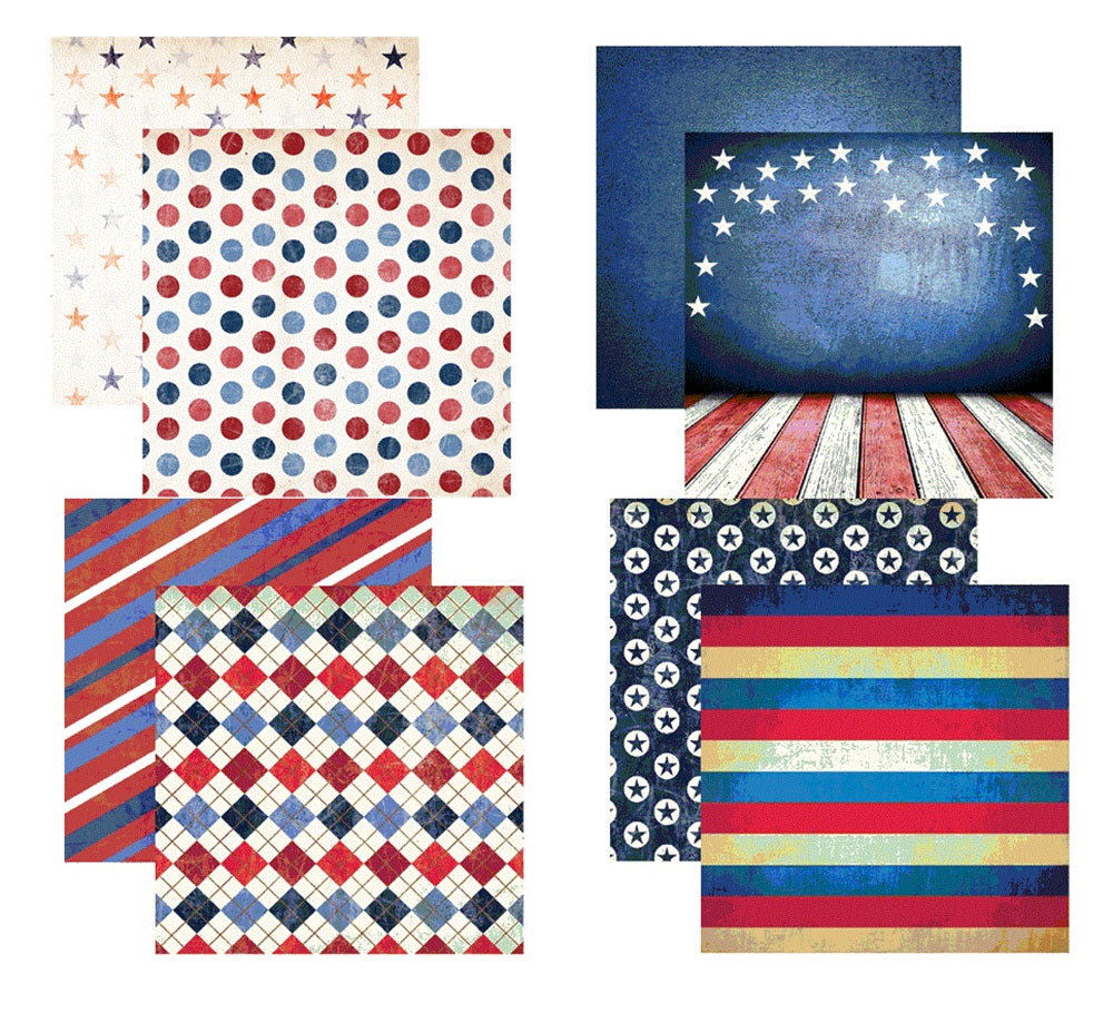 American Vintage - 12x12 Scrapbook Papers Set - 4 Sheets – Country Croppers