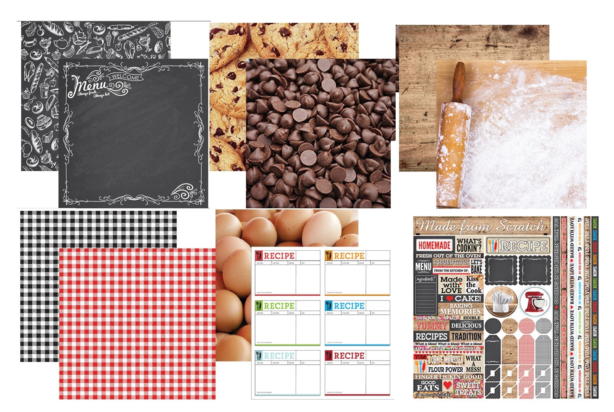 In the Kitchen Scrapbook Papers and Stickers Set – Country Croppers