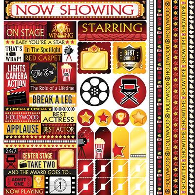 Now Showing 12x12 Movie Themed Stickers Set – Country Croppers