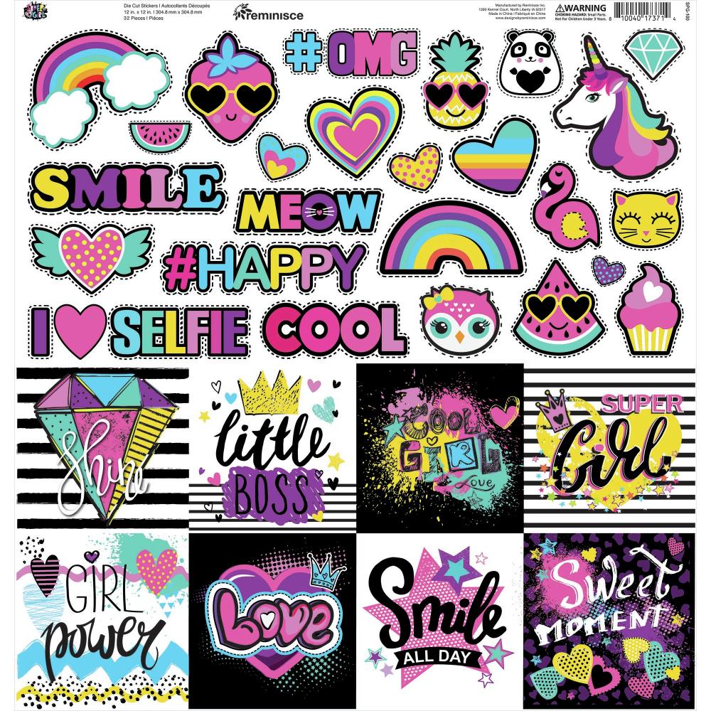 Super Girl 12x12 Sticker Sheet by Reminisce – Country Croppers