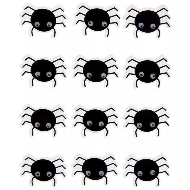 Spider Stickers with Wiggle Eyes - 12 Pieces – Country Croppers