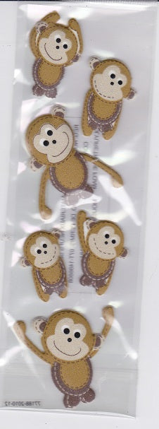 Puffy Monkey Dimensional Stickers – Country Croppers