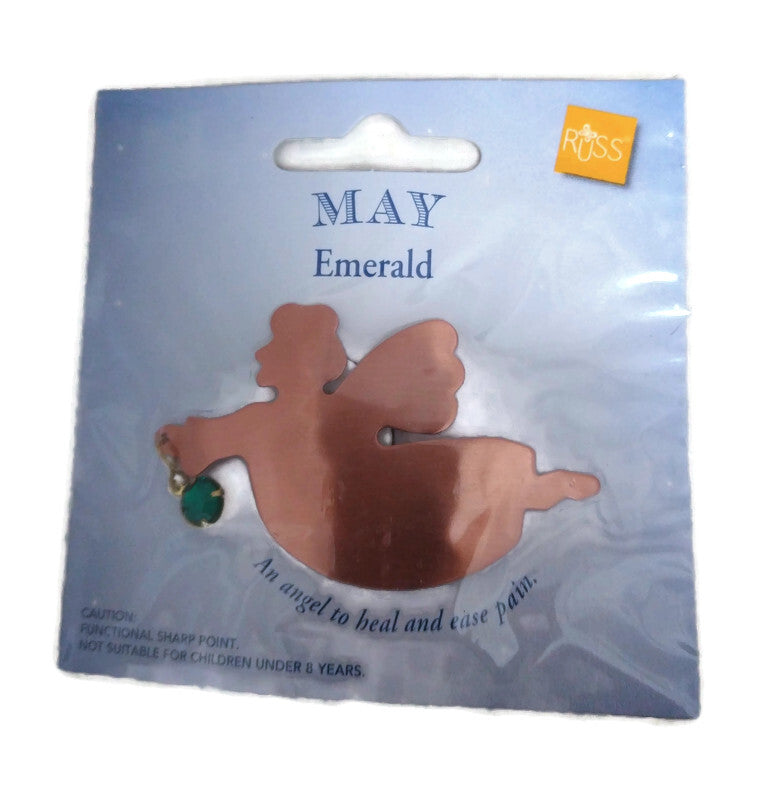 May Emerald Copper Angel Lapel Pin – Country Croppers