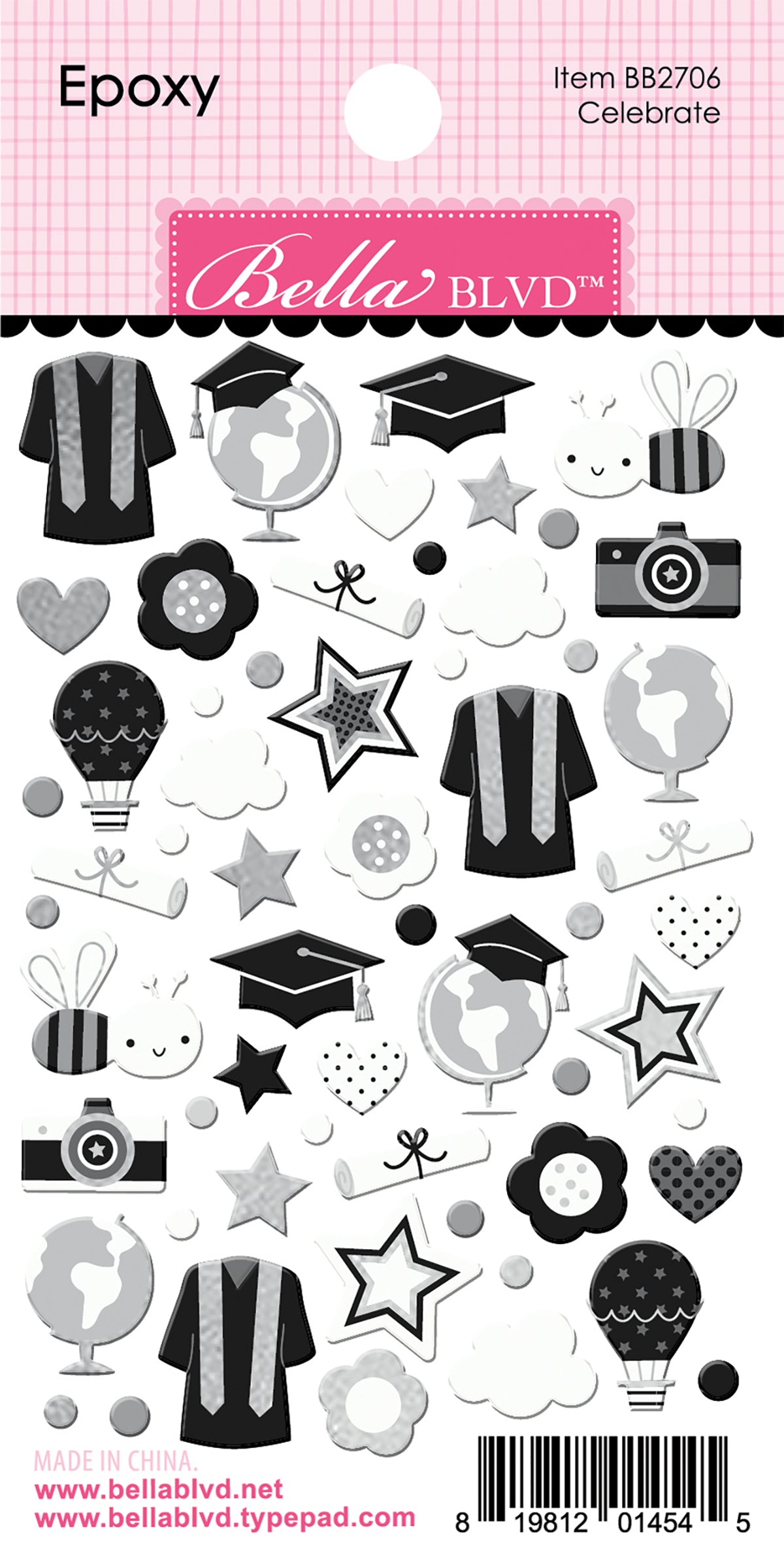 Cap and Gown Graduation Epoxy Stickers Set – Country Croppers