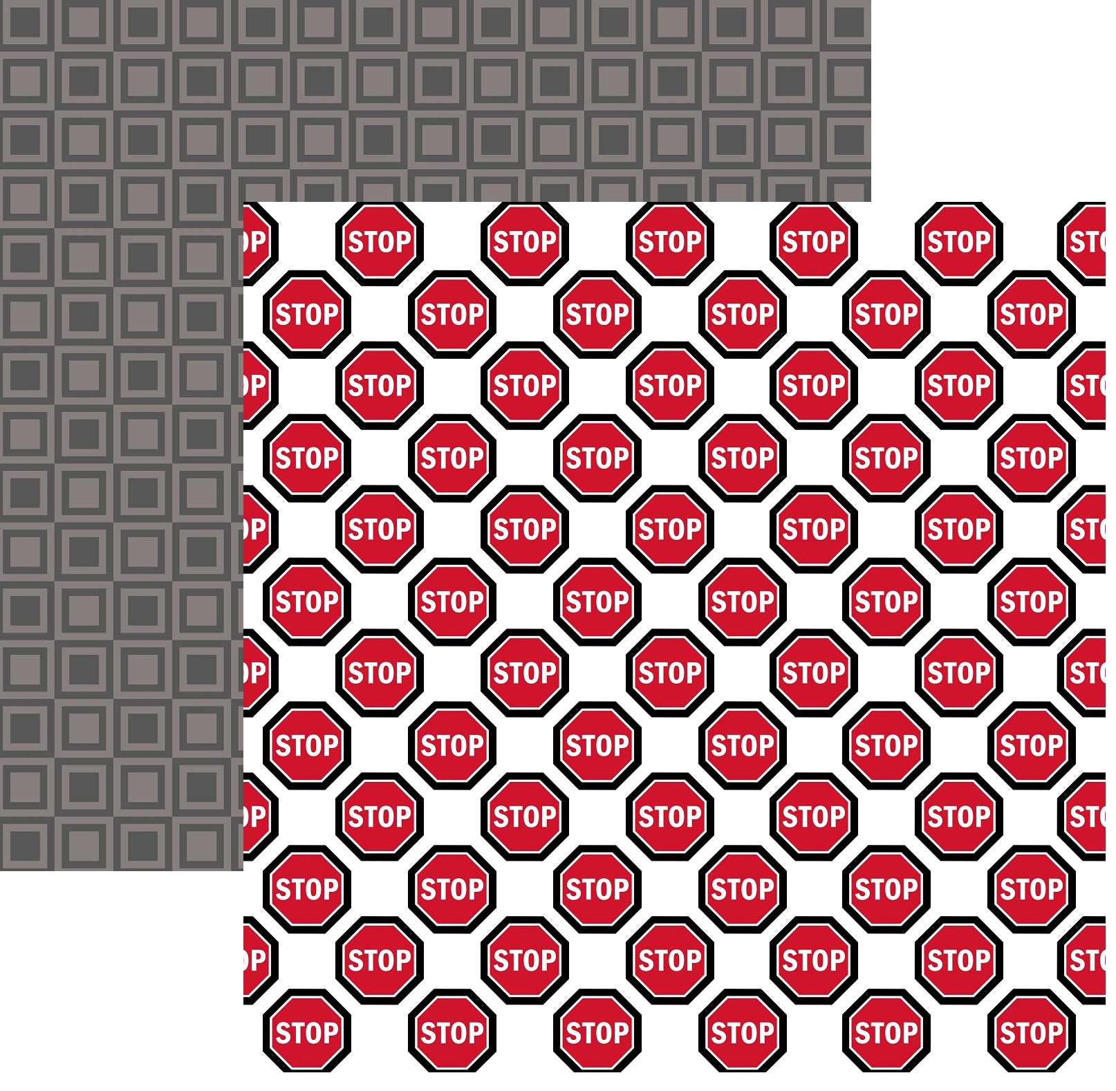 Stop Signs - Construction 12X12 Scrapbook Paper – Country Croppers