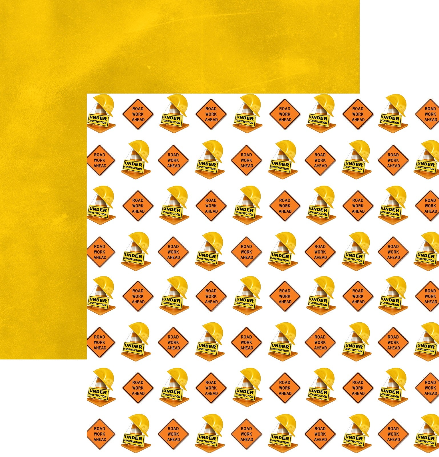 Road Work Ahead - Construction 12X12 Scrapbook Paper – Country Croppers