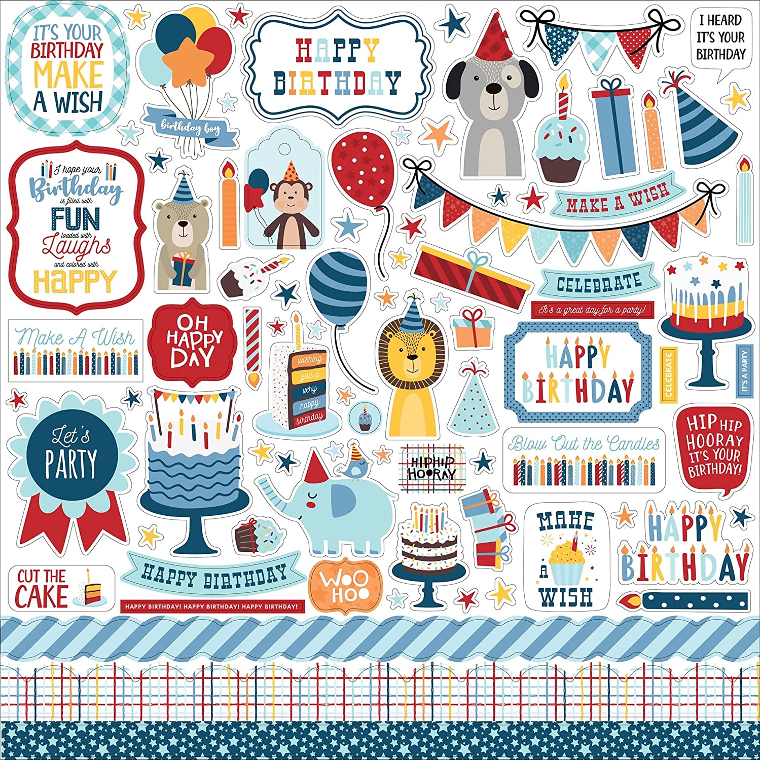 Birthday Boy Element Stickers by Echo Park – Country Croppers