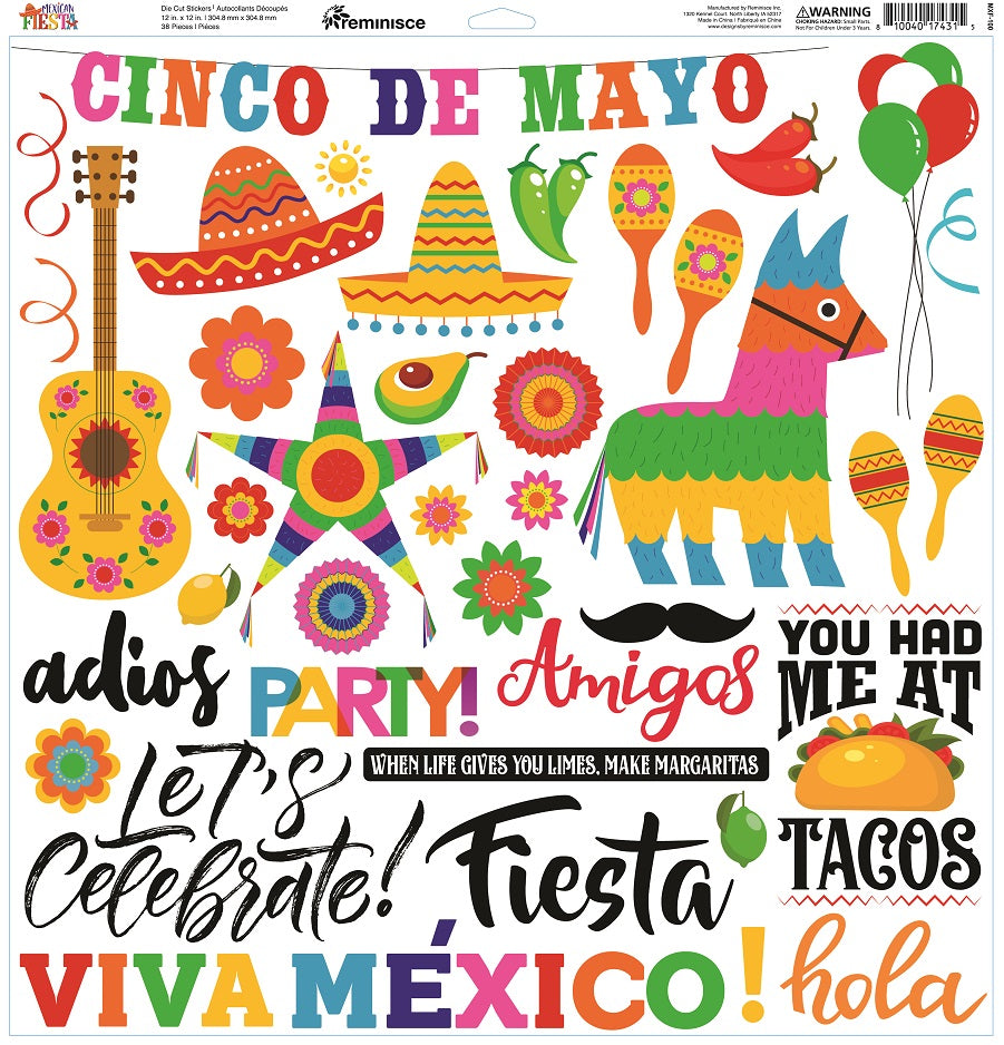 Mexican Fiesta 12x12 Sticker Sheet – Country Croppers