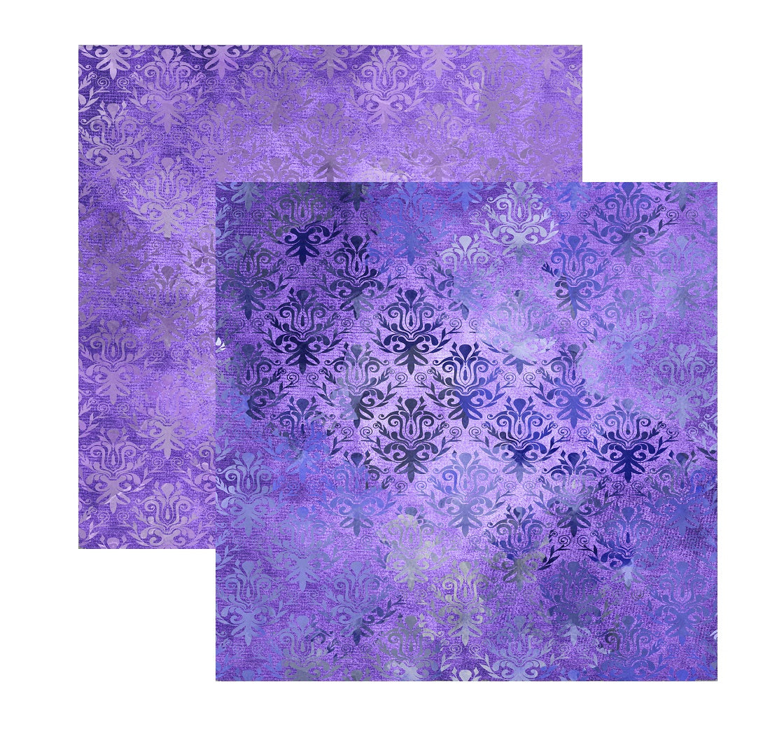 Mansion Damask Color #4 12x12 Scrapbook Papers – Country Croppers