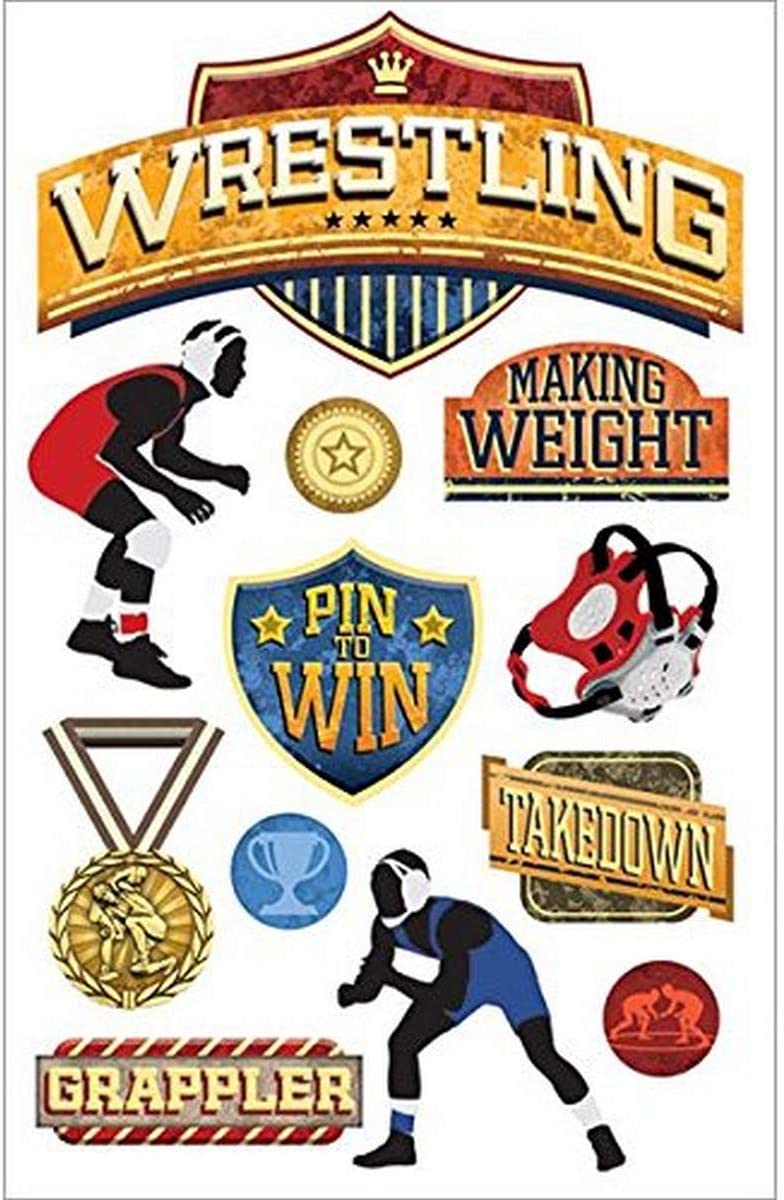 Wrestling Sports 3d Stickers by Paper House – Country Croppers