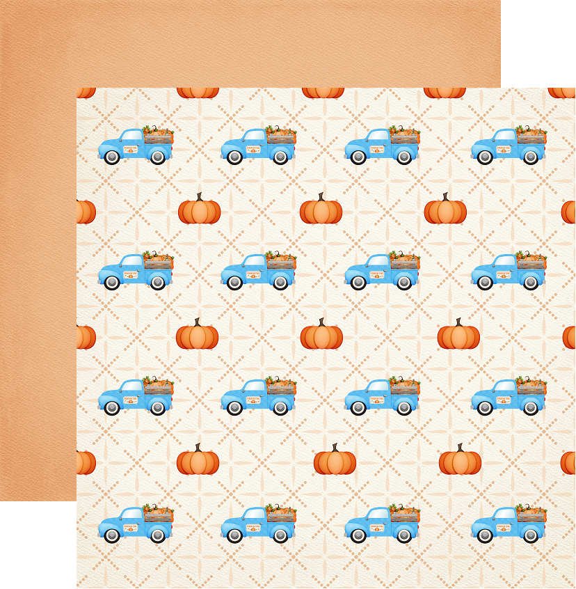 Cream Trucks - Pumpkin Patch 12x12 Scrapbook Papers – Country Croppers