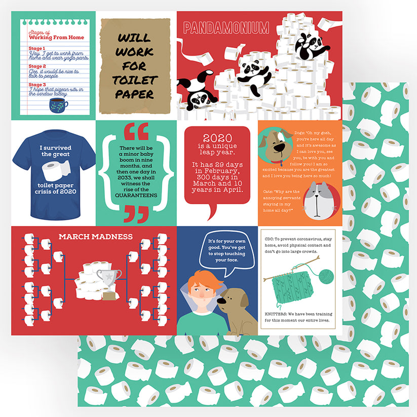 Covidiot Quarantine Life Scrapbook paper by Photo Play – Country Croppers