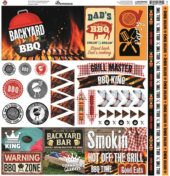 Backyard BBQ Barbecue Stickers by Reminisce – Country Croppers