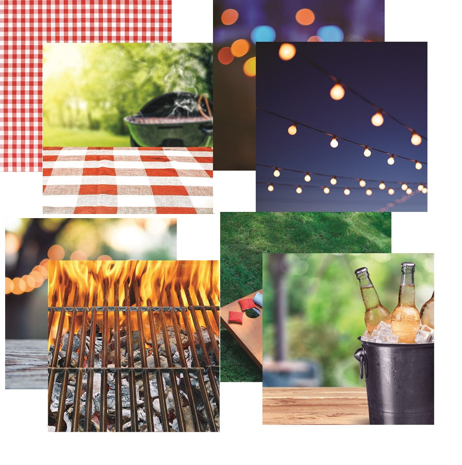 Backyard BBQ - 12X12 Scrapbook Papers Assortment Set of 4 Sheets ...