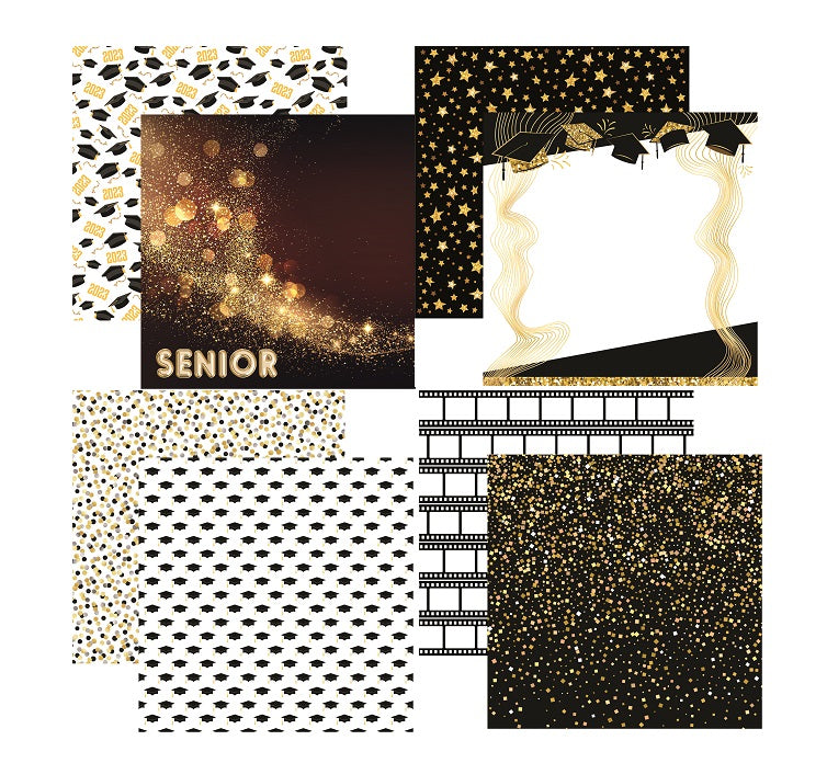 Grad Squad 12x12 Scrapbook Paper Assortment Set - 4 Sheets – Country ...