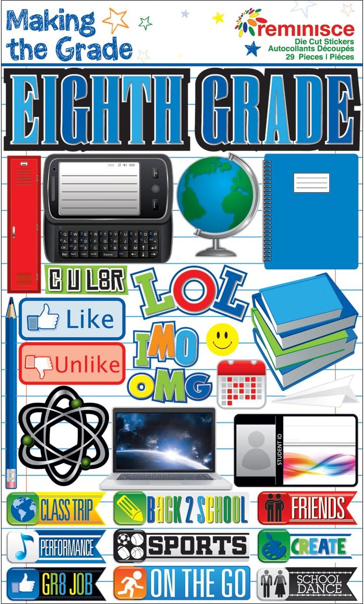 8th Eighth Grade Making the Grade School Stickers – Country Croppers
