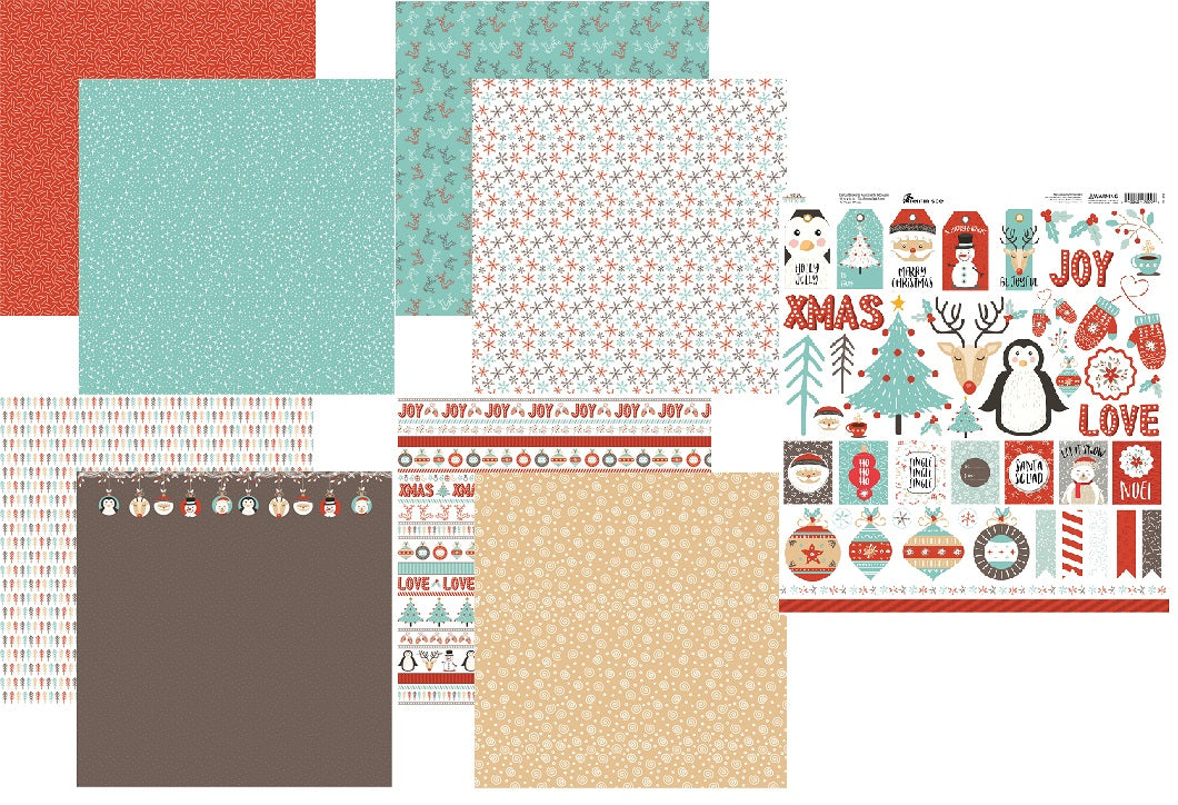 Santa Squad 12X12 Scrapbook Papers and Stickers Set – Country Croppers