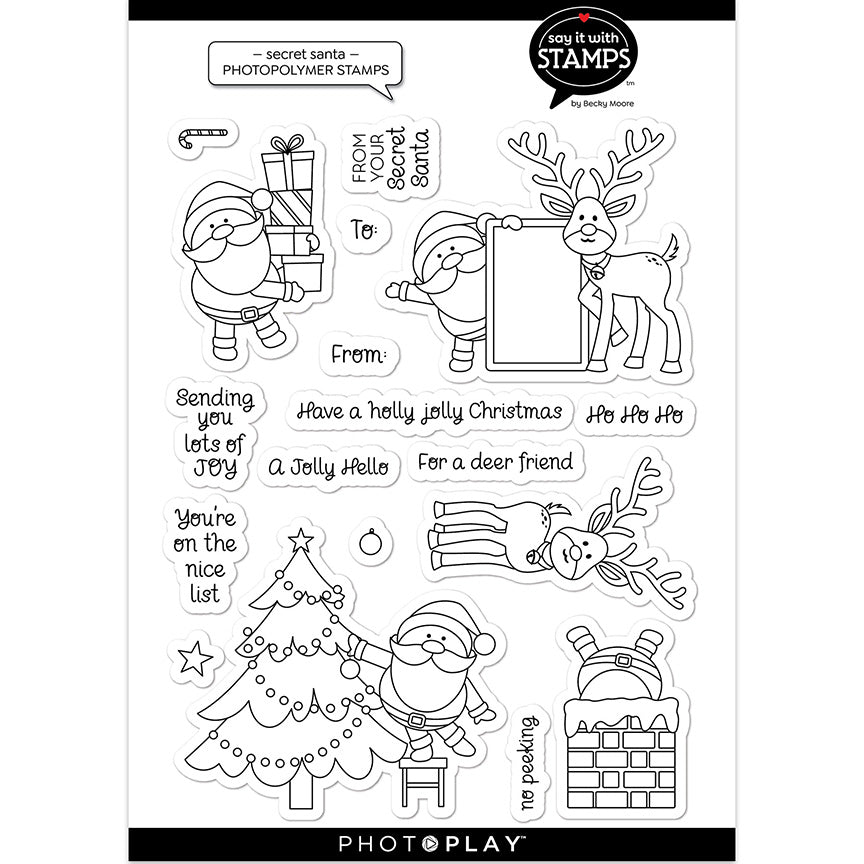 Secret Santa 6x8 Clear Stamp Set – Country Croppers