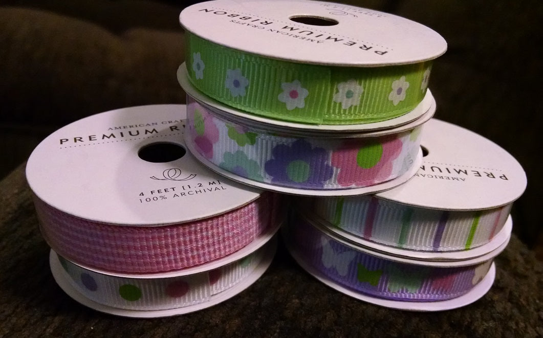 Spring Ribbon Assortment American Crafts Boutique Ribbons - 6 Spools ...