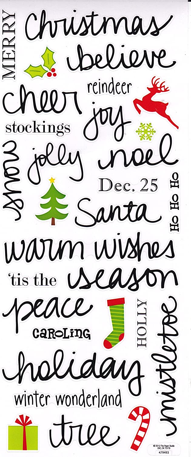 Christmas Handwriting Word Stickers – Country Croppers