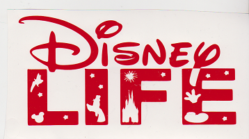 Large Vinyl Decal - Disney LIFE- Red – Country Croppers