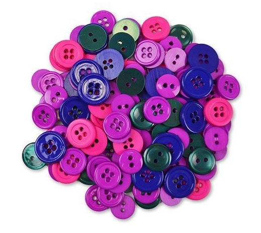 Jewel Tone Assorted Colored Round Buttons Set 130ct – Country Croppers