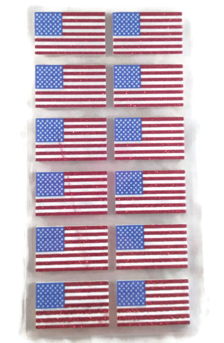 3-d American Flag Glitter Foam Dimensional Stickers – Country Croppers