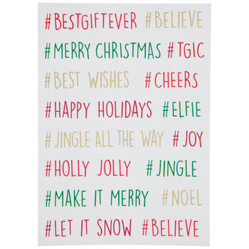 Hashtag Christmas Words Stickers Set - 48 Pieces – Country Croppers