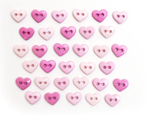 Lily Micro Heart Buttons Set – Country Croppers