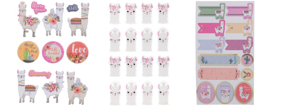 Llama 3D Sticker Book Set - 3 Sheets – Country Croppers
