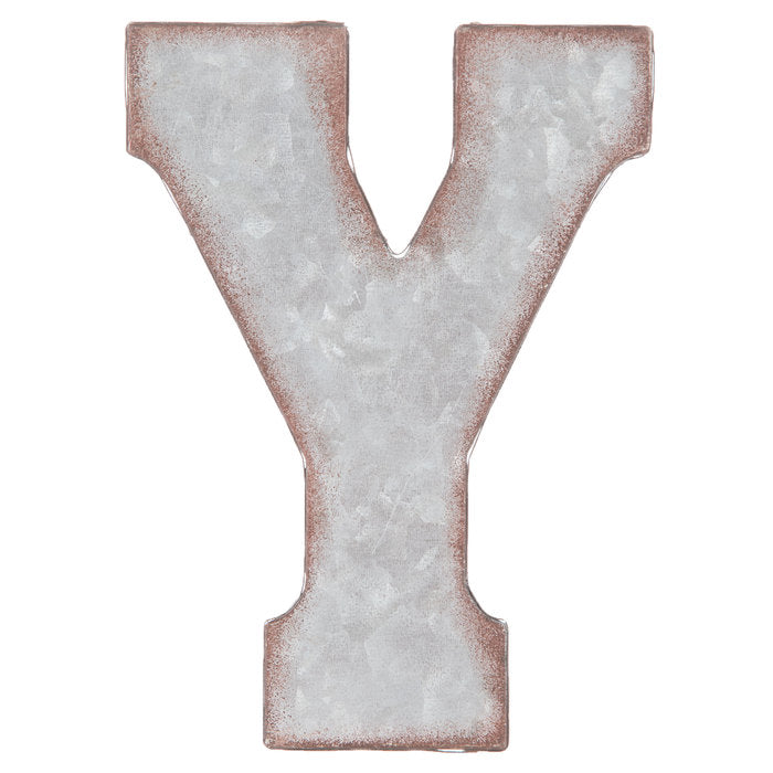 Home Accents Letter Y - 7" Galvanized Metal Letter – Country Croppers