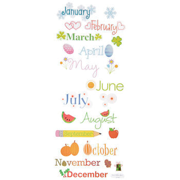 Calendar Months and Icons Stickers Sheet – Country Croppers