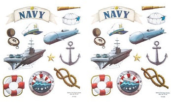 Navy Military Stickers - 2 Sheets – Country Croppers