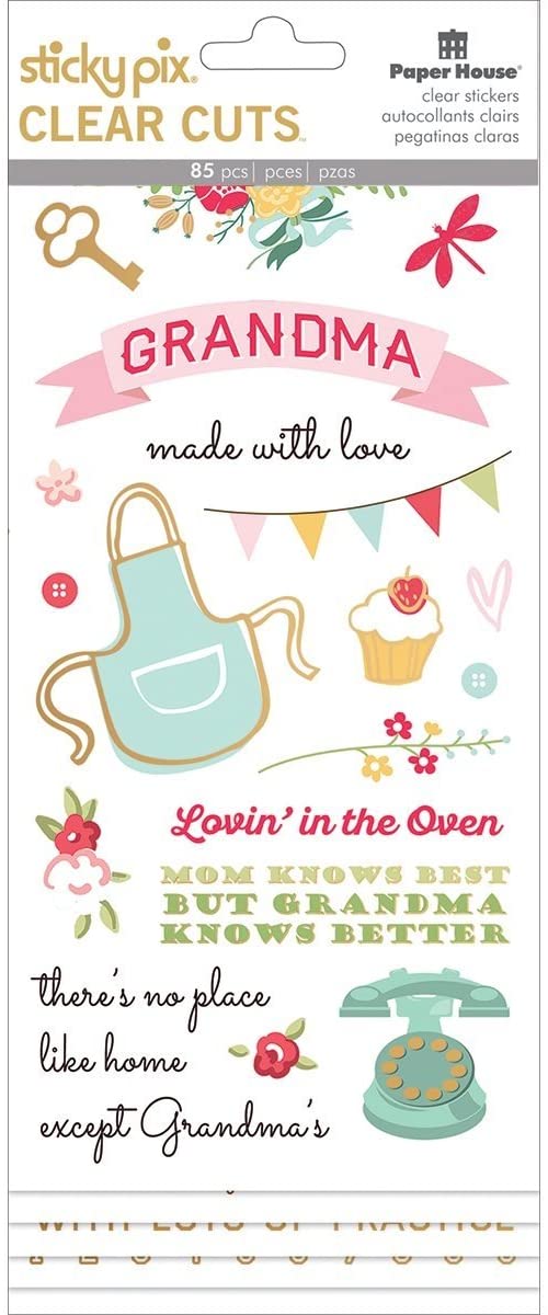 Grandma Sticky Pix Clear Cuts Stickers 5 Sheets – Country Croppers