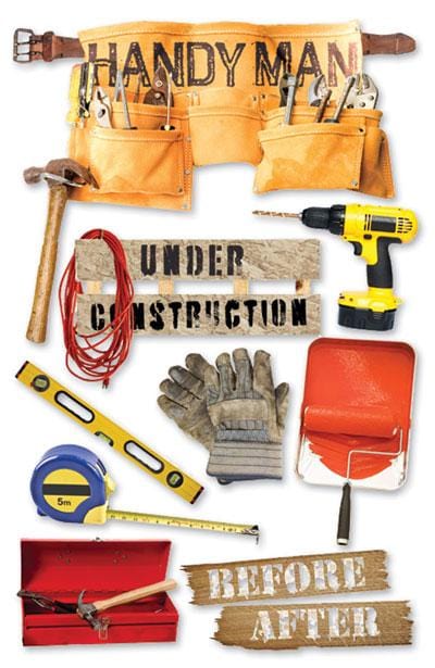 Handy Man Construction Stickers Set 3d - 10 Stickers – Country Croppers