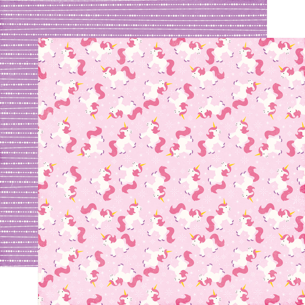 Magical Unicorn Perfectly Princess Scrapbook Paper 12x12-5 Sheets ...