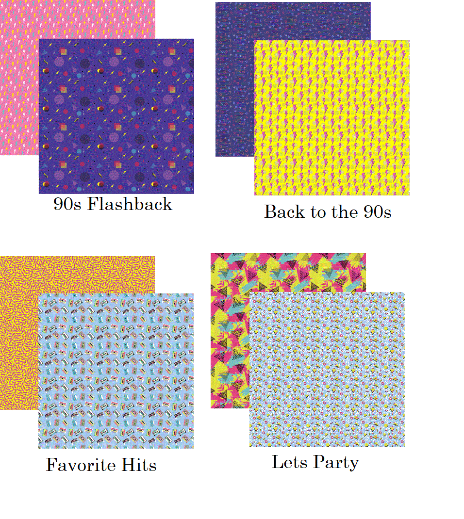 90s Flashback - 12X12 Scrapbook Papers Set – Country Croppers