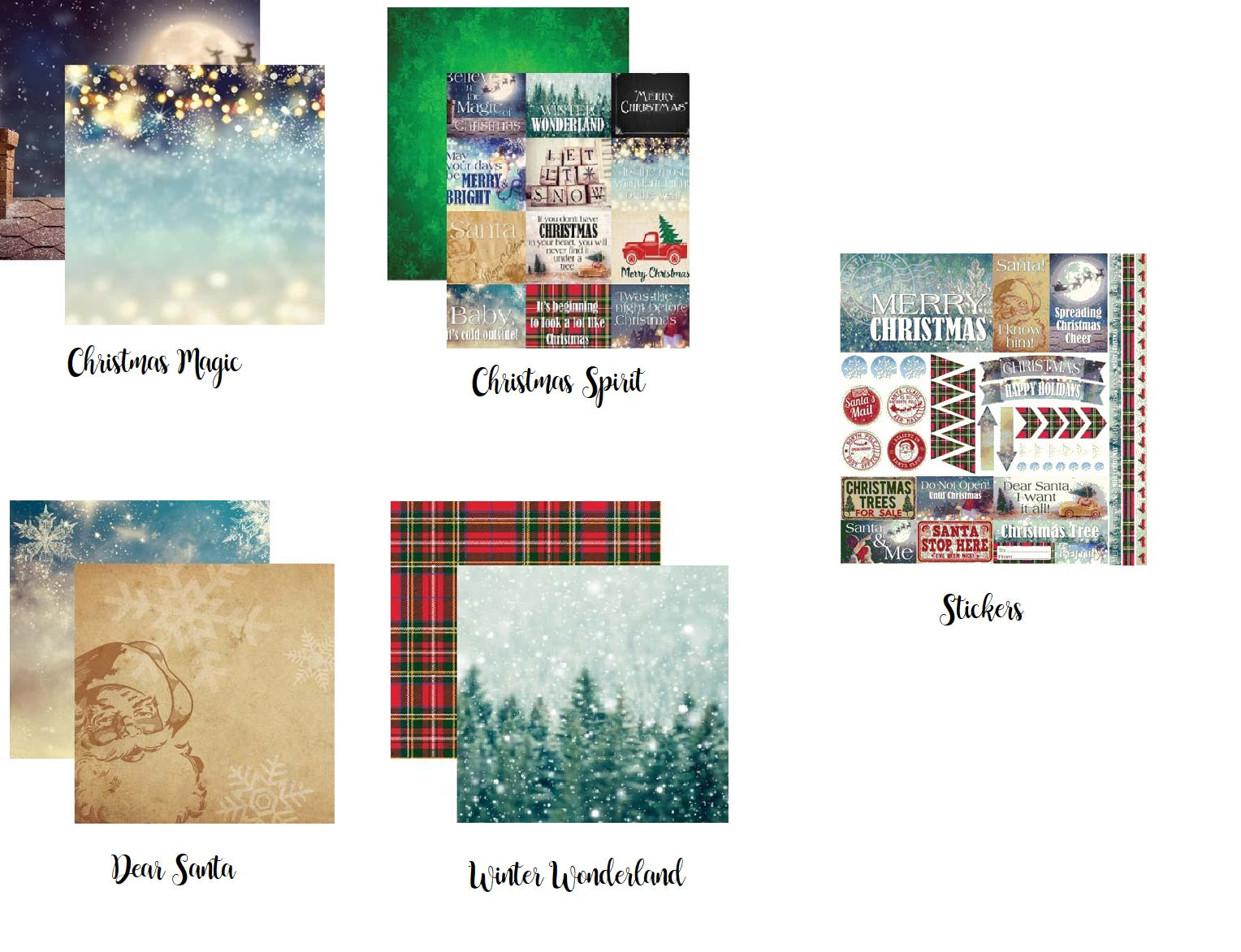 Christmas Spirit 12x12 Scrapbook Papers & Stickers Set – Country Croppers