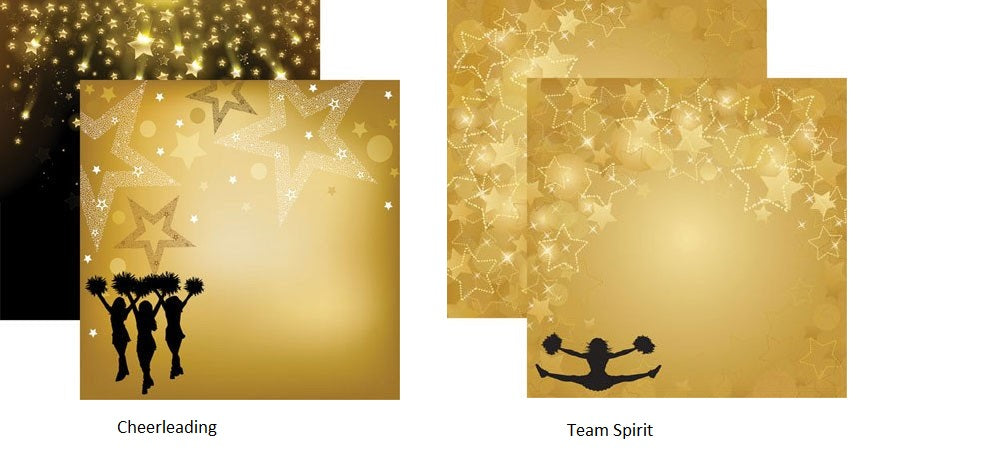 Cheerleading Cheer 12x12 Scrapbook Paper SET – Country Croppers