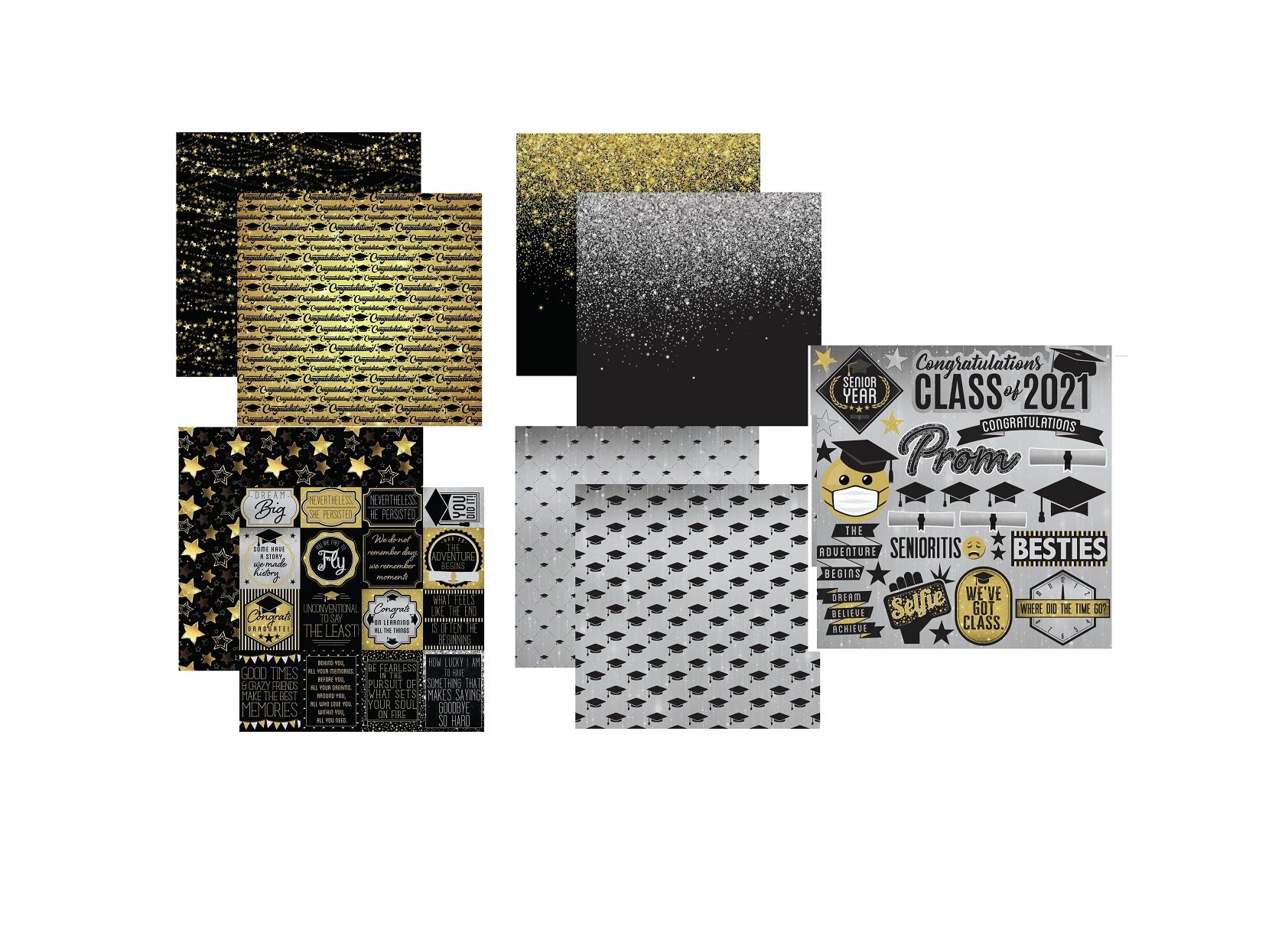 Graduation 2021 12x12 Scrapbook Paper and Stickers Set – Country Croppers