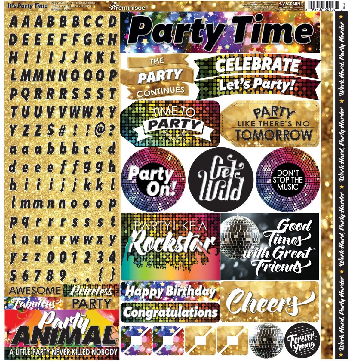 Its Party Time Sticker 12"x12" – Country Croppers