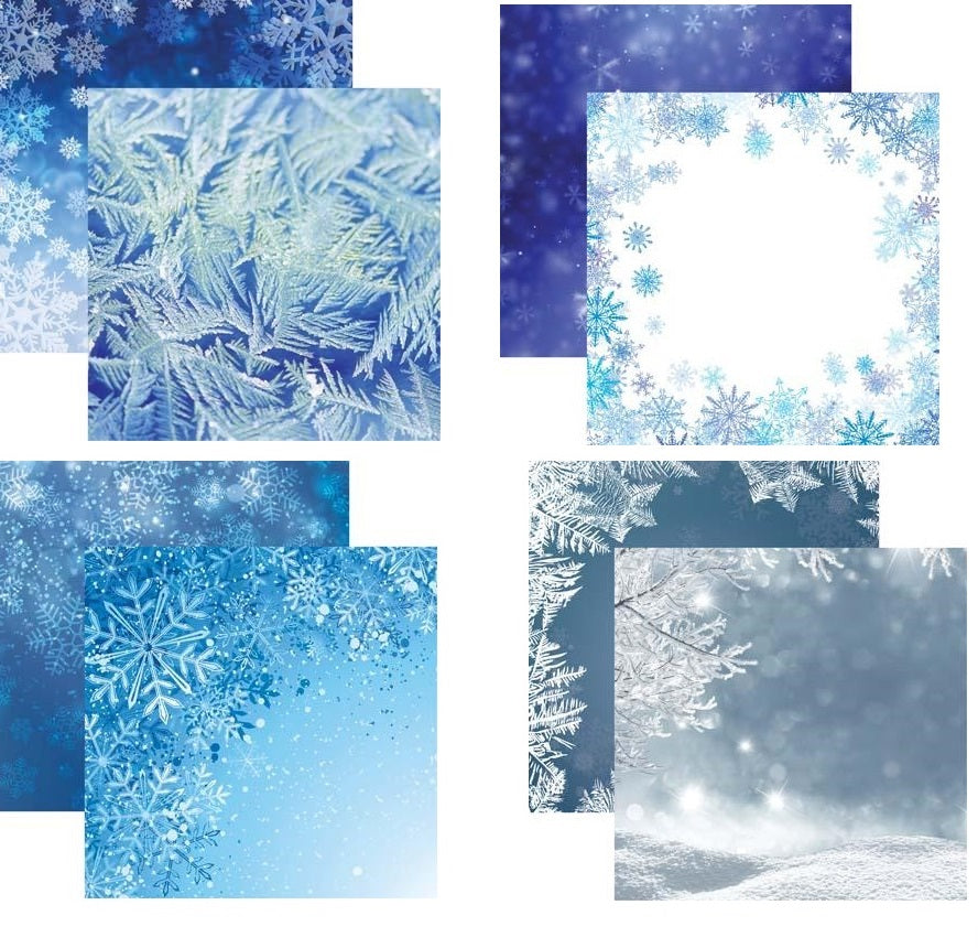 Jack Frost Scrapbook Papers Assortment Set - 4 Sheets – Country Croppers