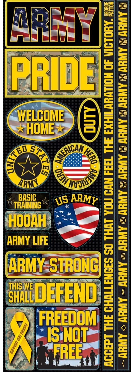 Army Cardstock Signature Stickers Set – Country Croppers